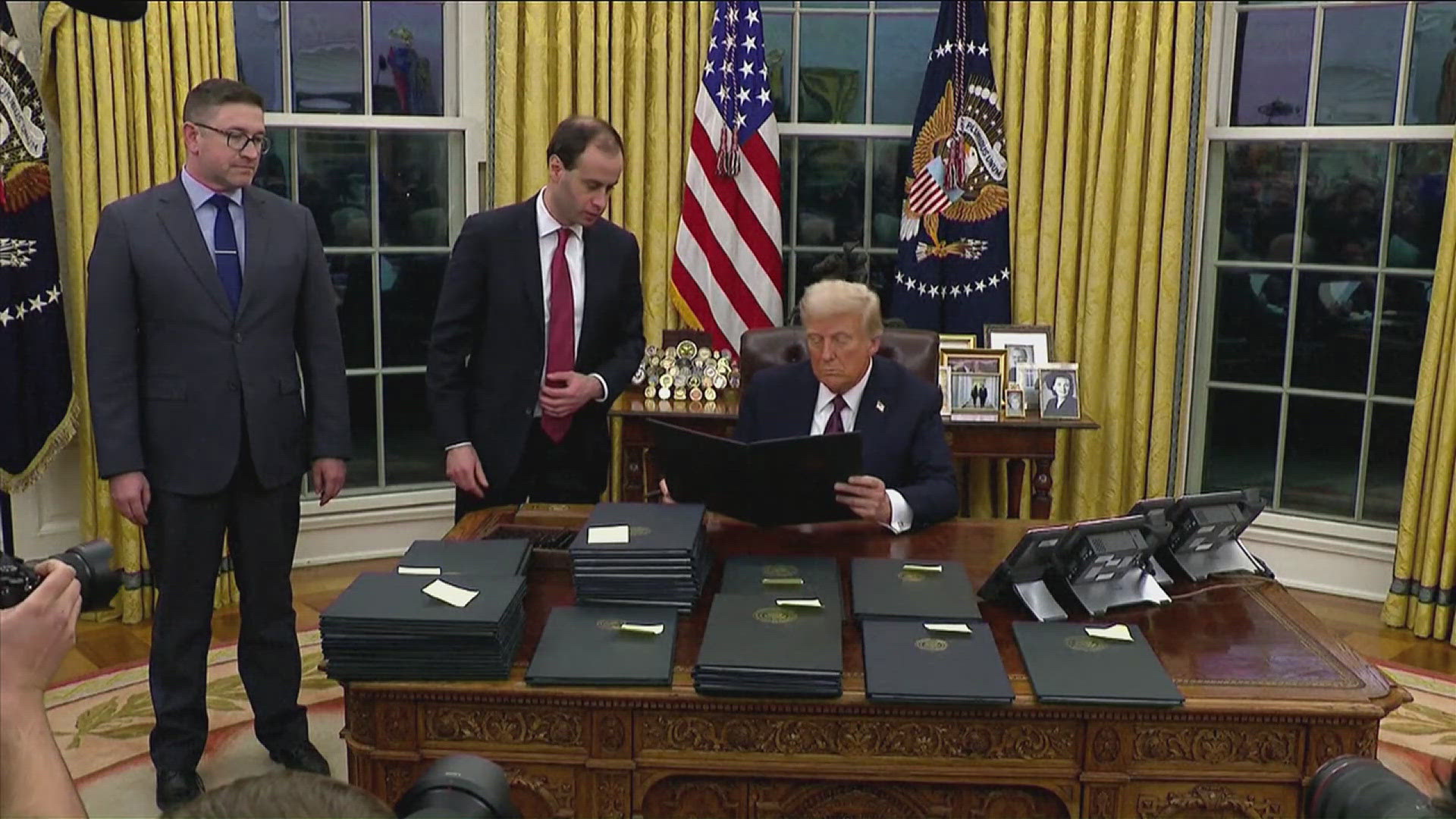 President Trump starts first full day in office following slew of ...