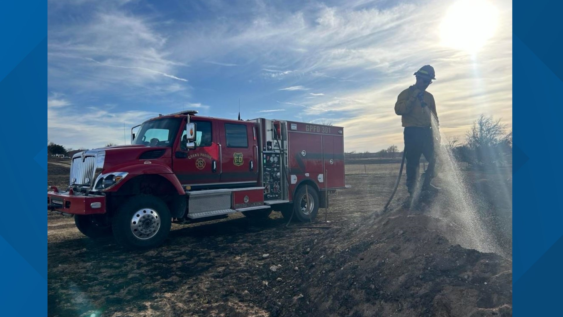 Grand Prairie, Texas firefighters return home from panhandle | wfaa.com