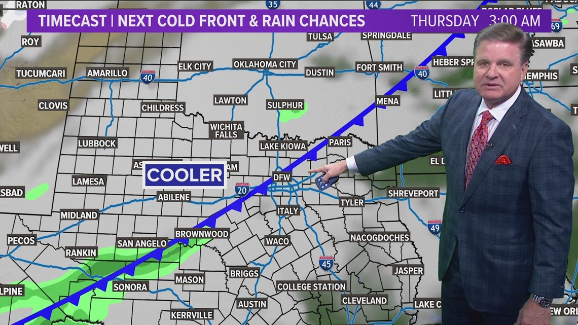 DFW weather | Cold front to hit North Texas overnight Wednesday, 14 day ...