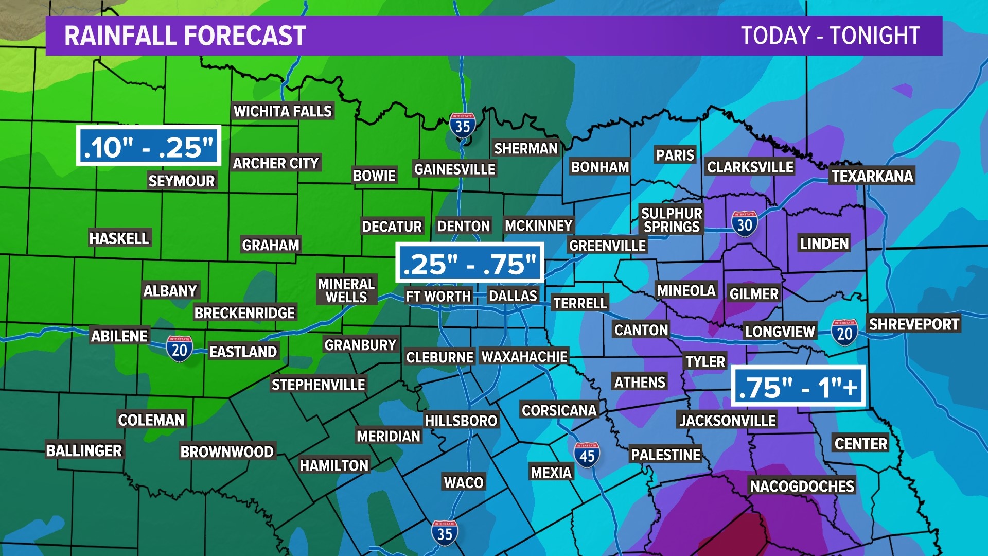 DFW weather: WFAA forecast for this week; more rain Thursday | wfaa.com