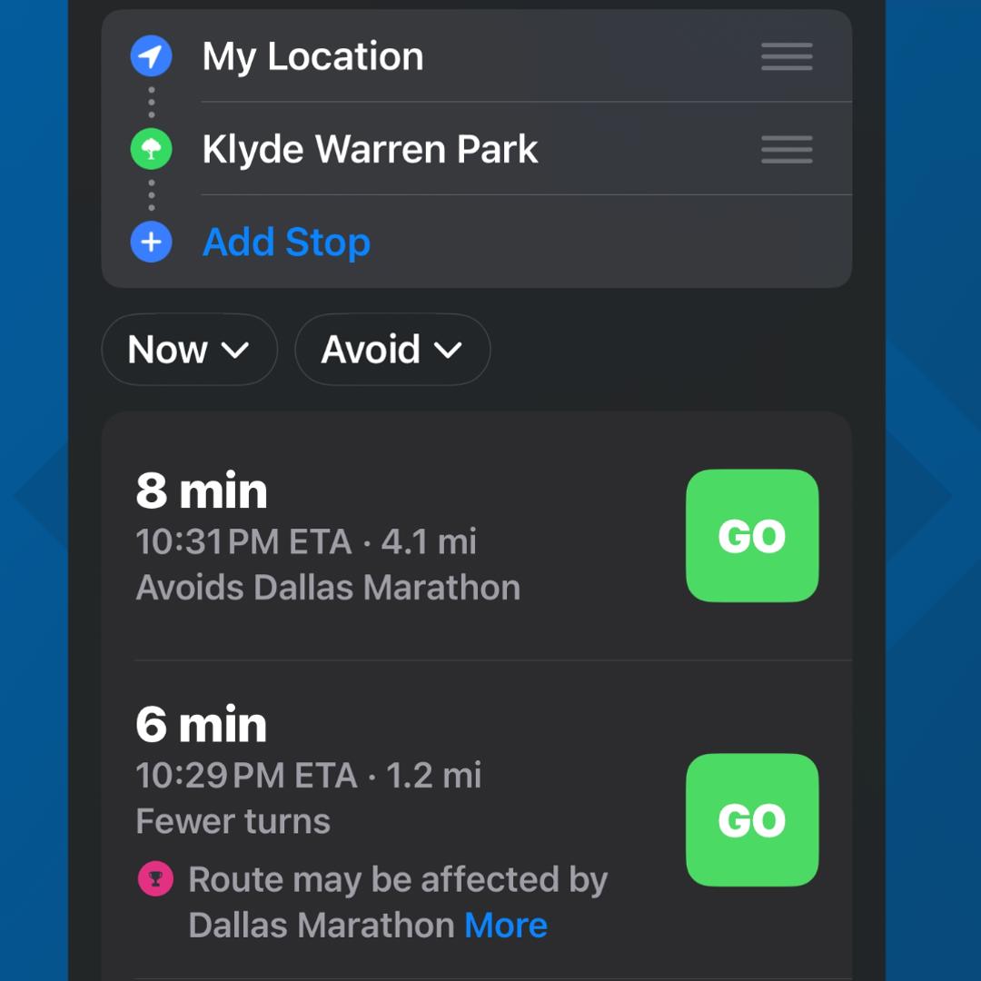 Apple Maps jumps the gun on the Dallas Marathon, impacting users ...