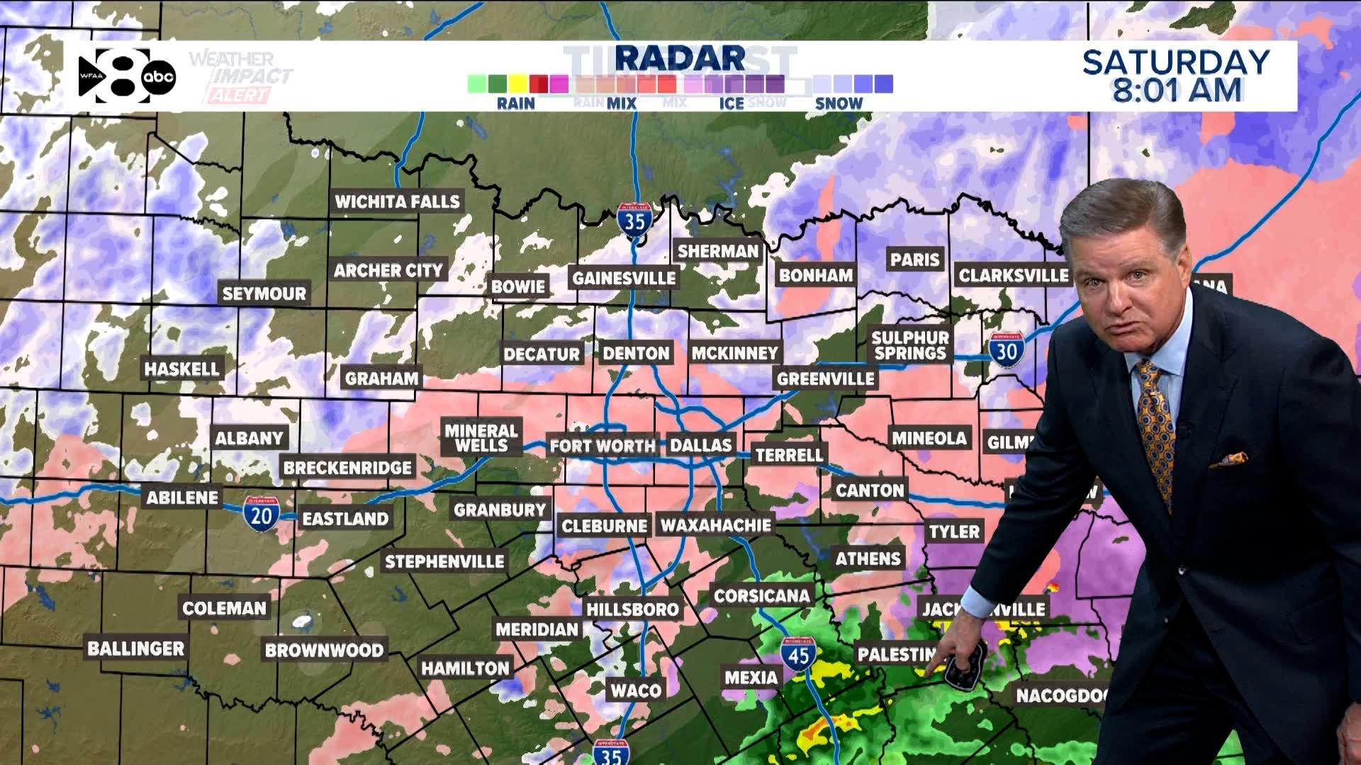 DFW Weather: Snow and ice accumulate as winter storm moves into North ...