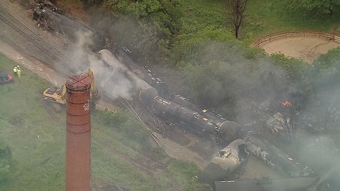 Fumes from train derailment cause evacuations in south Fort Worth ...