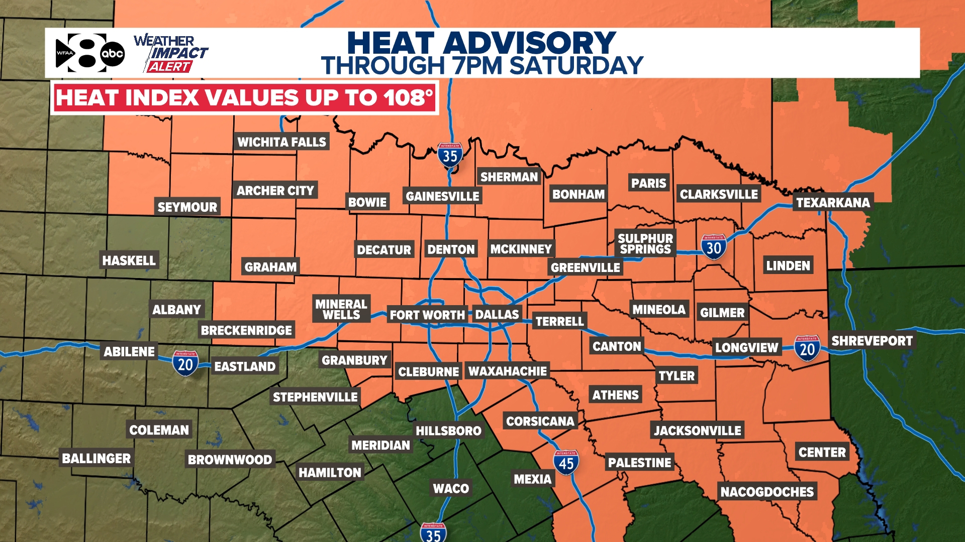 WFAA Weather Alert Day: Heat advisory for Dallas-Fort Worth | wfaa.com