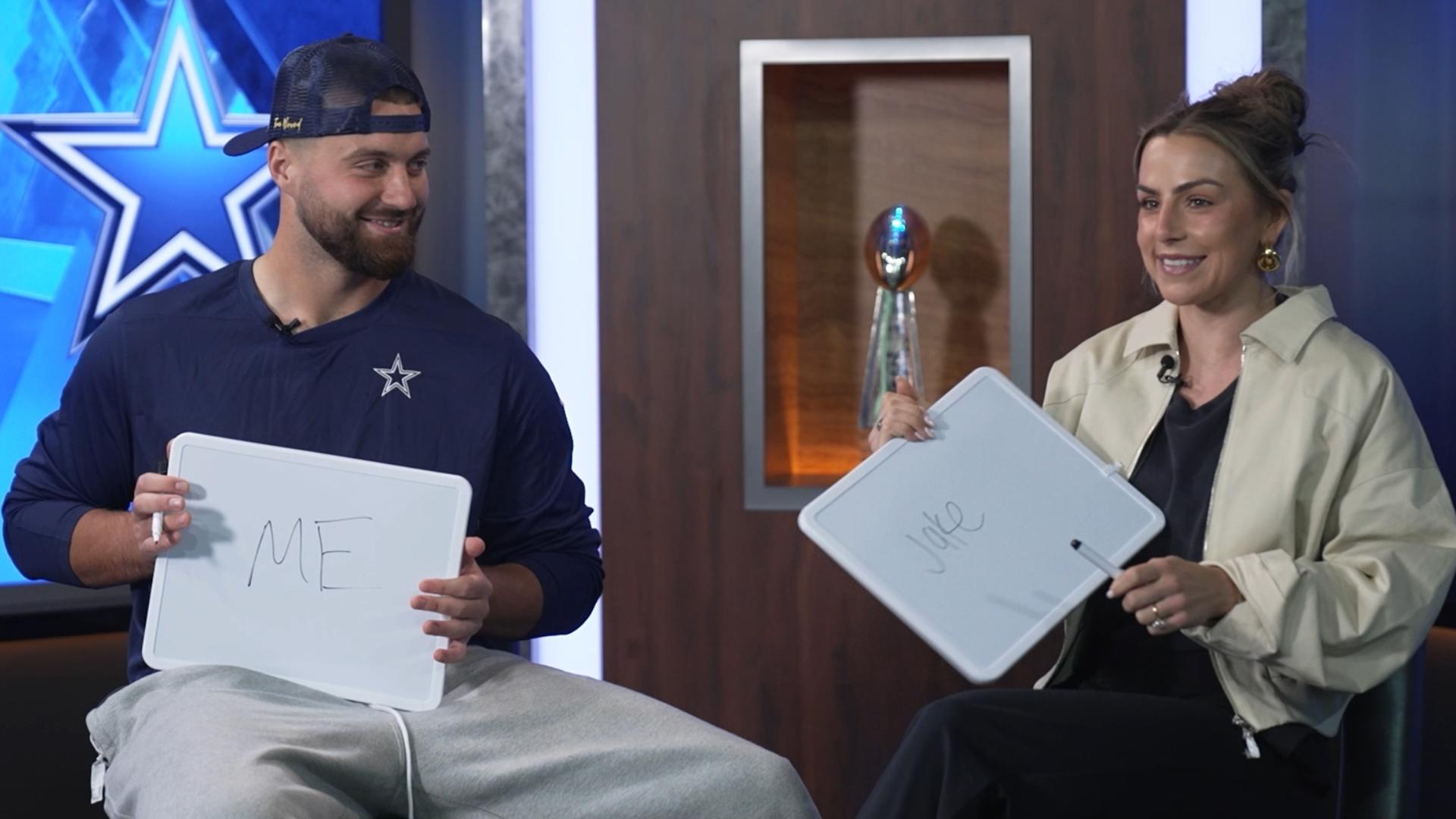 Cowboys TE Jake Ferguson and Haley Cavinder test each other's knowledge ...