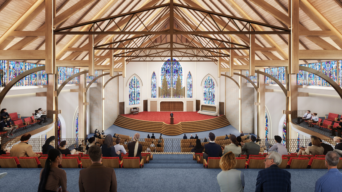 First Baptist Dallas unveils project to rebuild fire-damaged sanctuary | wfaa.com