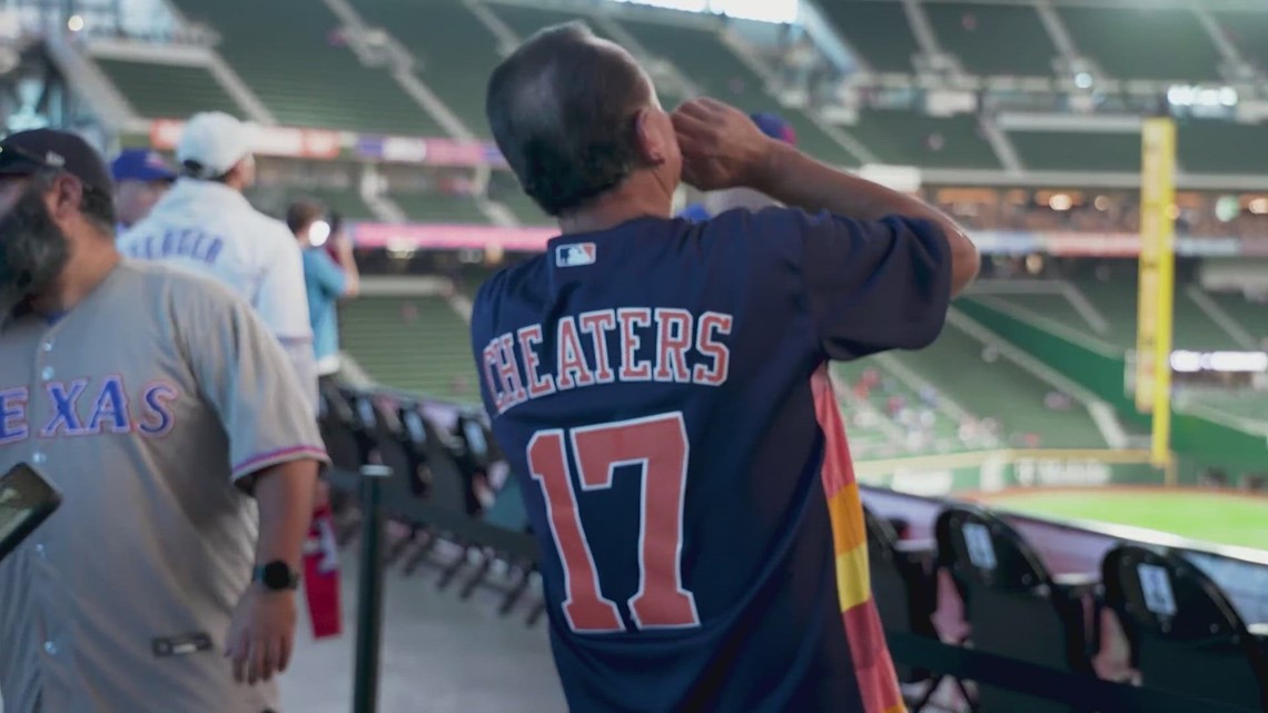 Man wears 'Cheaters 17' Astros jersey at Game 3 of ALCS, gets confused ...