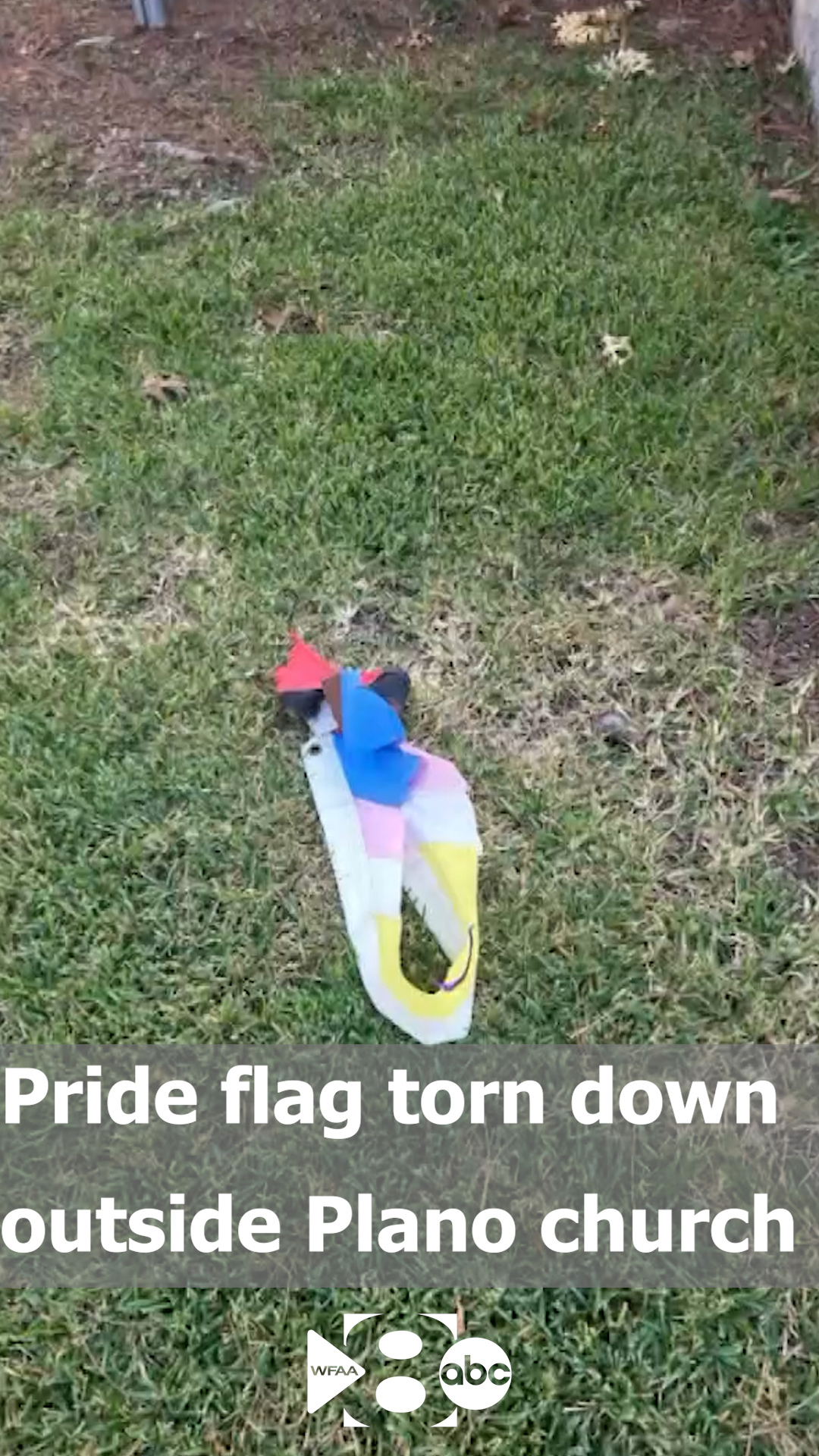 Pride flag torn down outside Plano church | wfaa.com