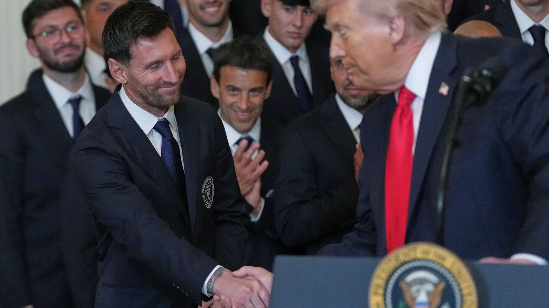 President Trump welcomes Lionel Messi, 2025 MLS Cup champions Inter ...