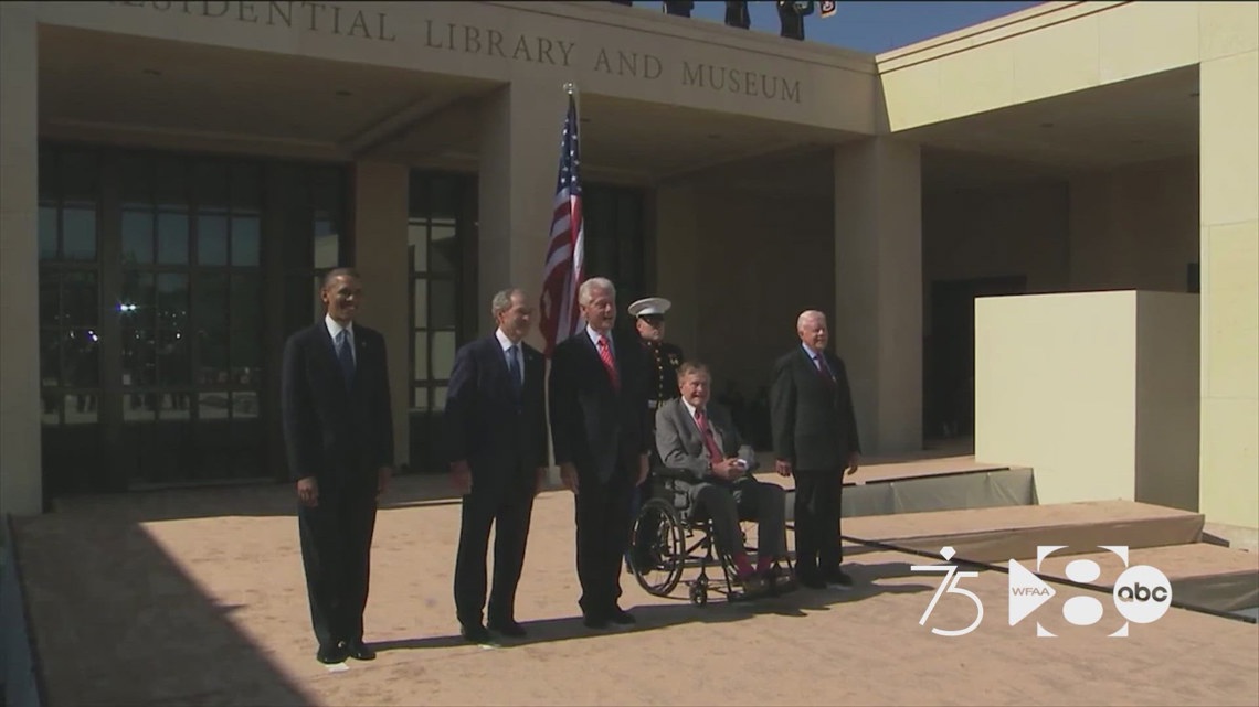 WFAA 75th anniversary: Presidents gather to dedicate George W. Bush ...