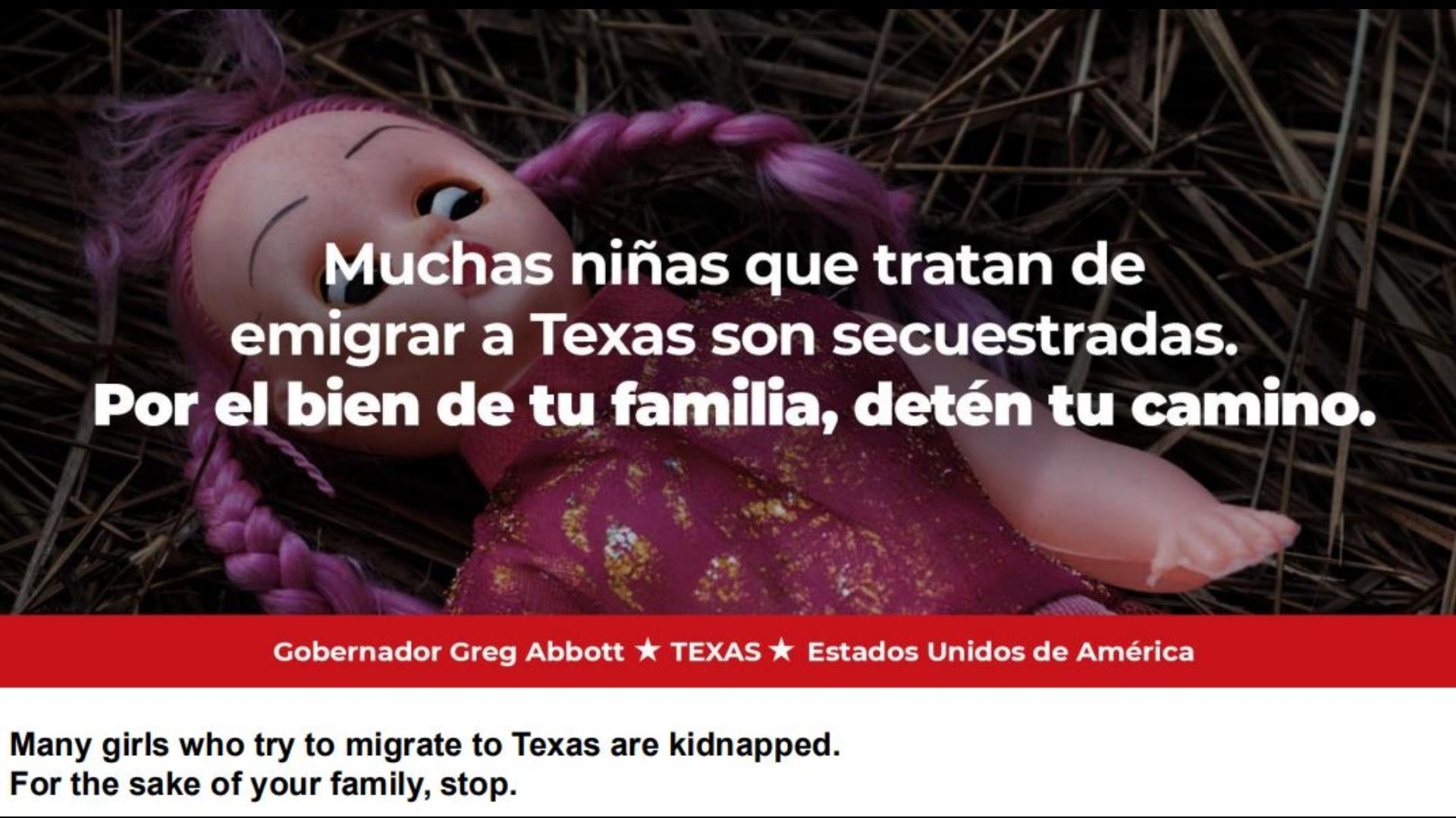 Texas sponsoring billboards to deter migrants from coming to US | wfaa.com