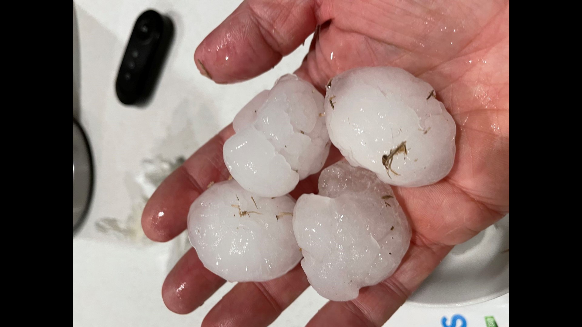 Large amounts of hail fall on North Texas on March 14, 2022 | wfaa.com