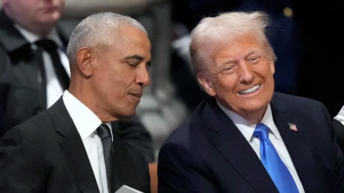 Donald Trump and Barack Obama speak at Jimmy Carter's state funeral ...