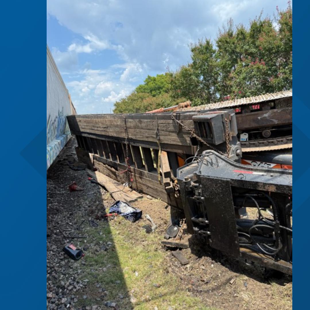 Train and 18-wheeler crash blocks Downtown Forney intersections | wfaa.com