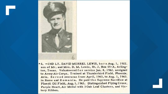 Texas pilot killed in WWII identified, to be buried in Saltillo | wfaa.com