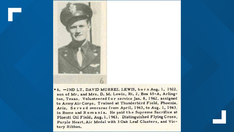 Texas pilot killed in WWII identified, to be buried in Saltillo | wfaa.com