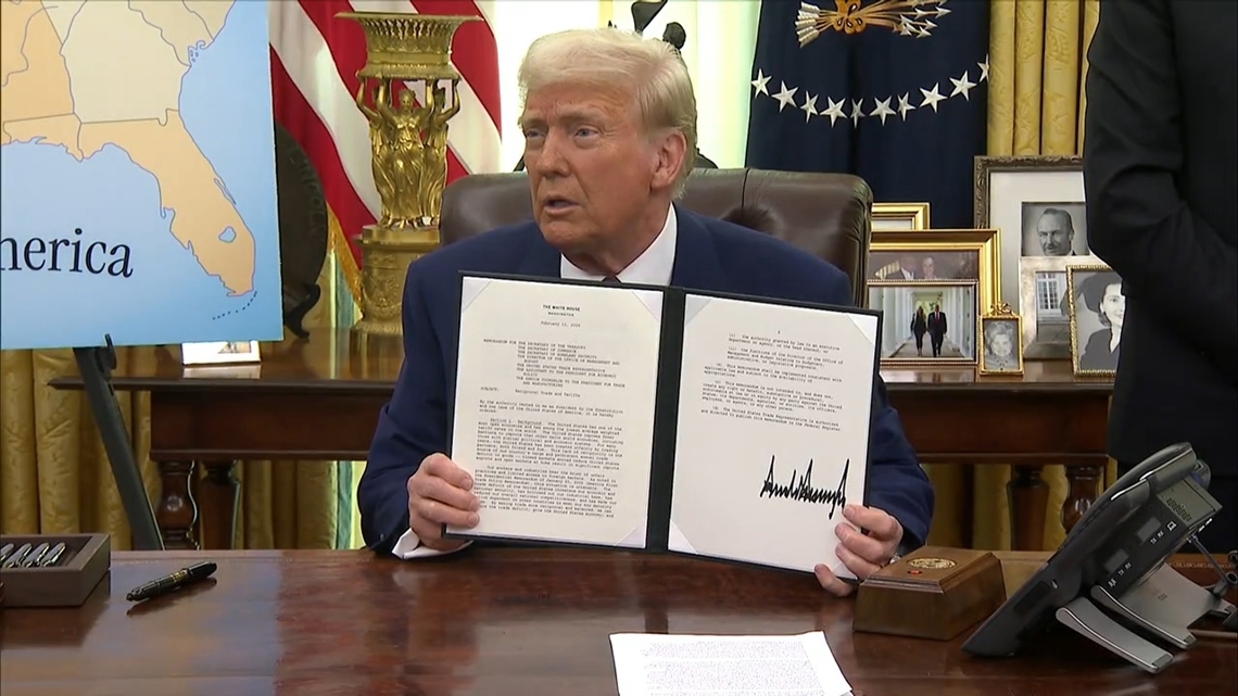 Donald Trump signs executive order on 'reciprocal tariffs' (Feb. 13 ...