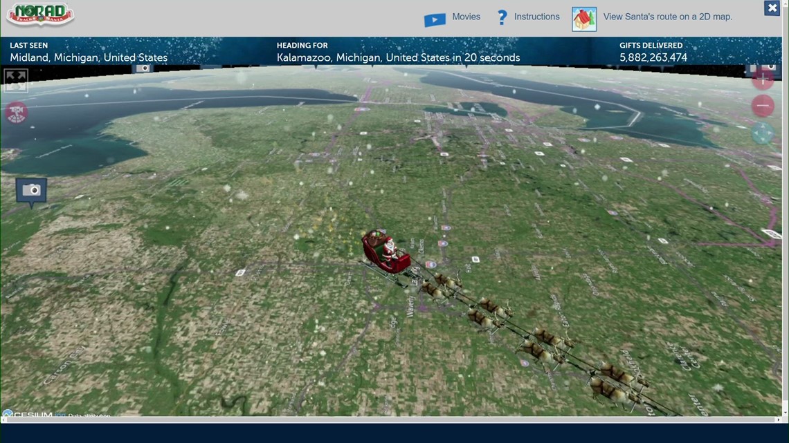 WFAA Meteorologist Jesse Hawila catches up with Santa on Christmas Eve ...
