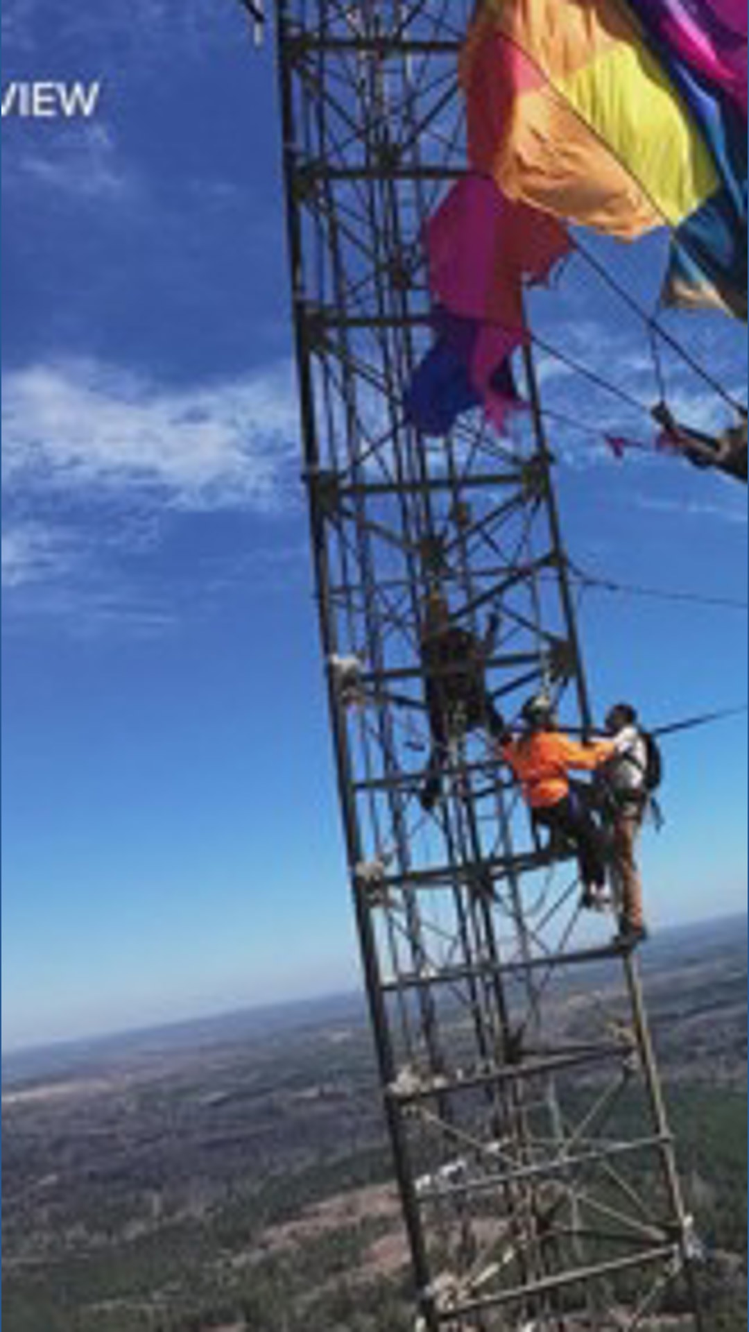 Two people were rescued after a hot air balloon crashed into a cell ...