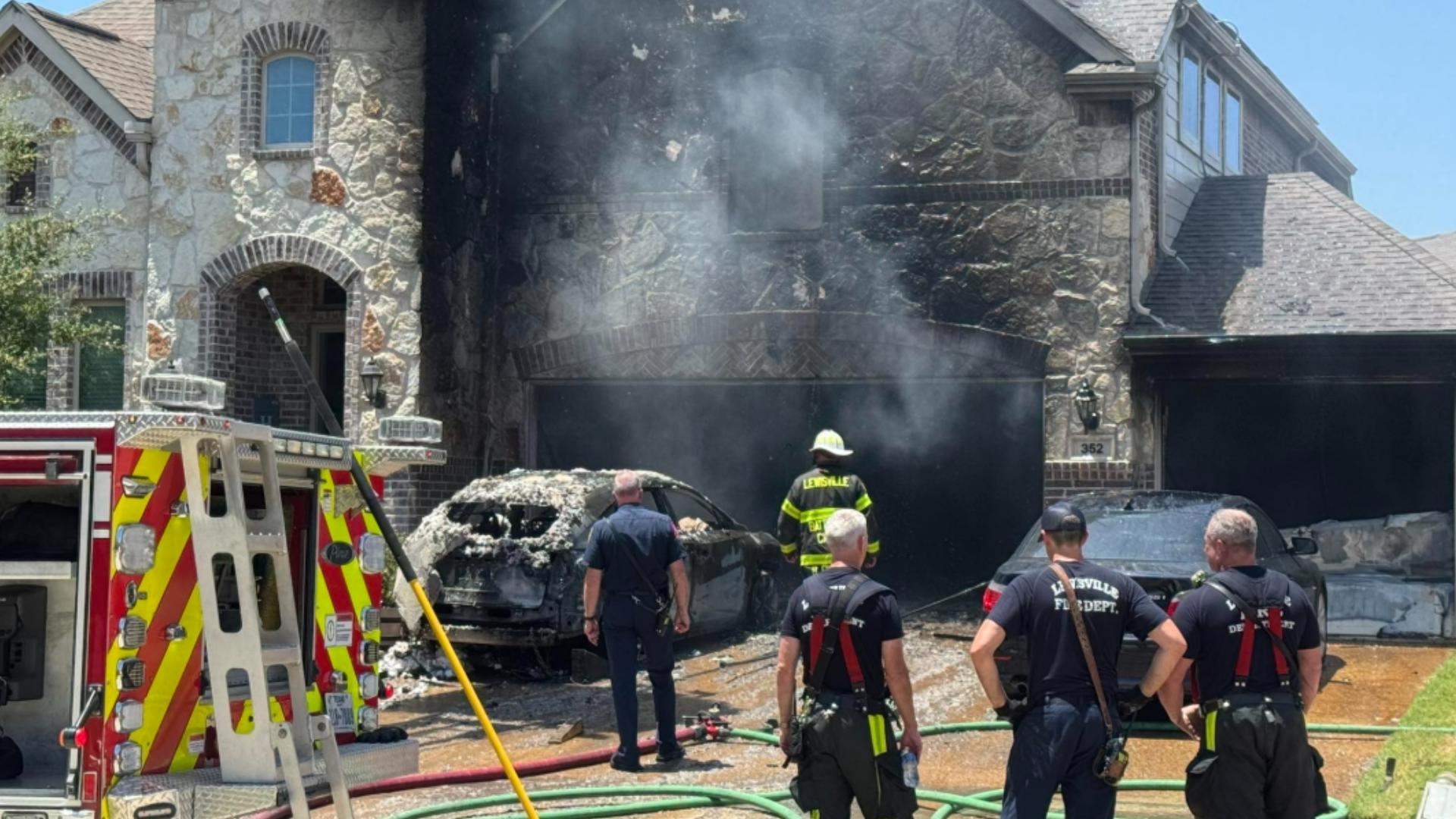 Lewisville house fire possibly sparked by electrical car charger | wfaa.com