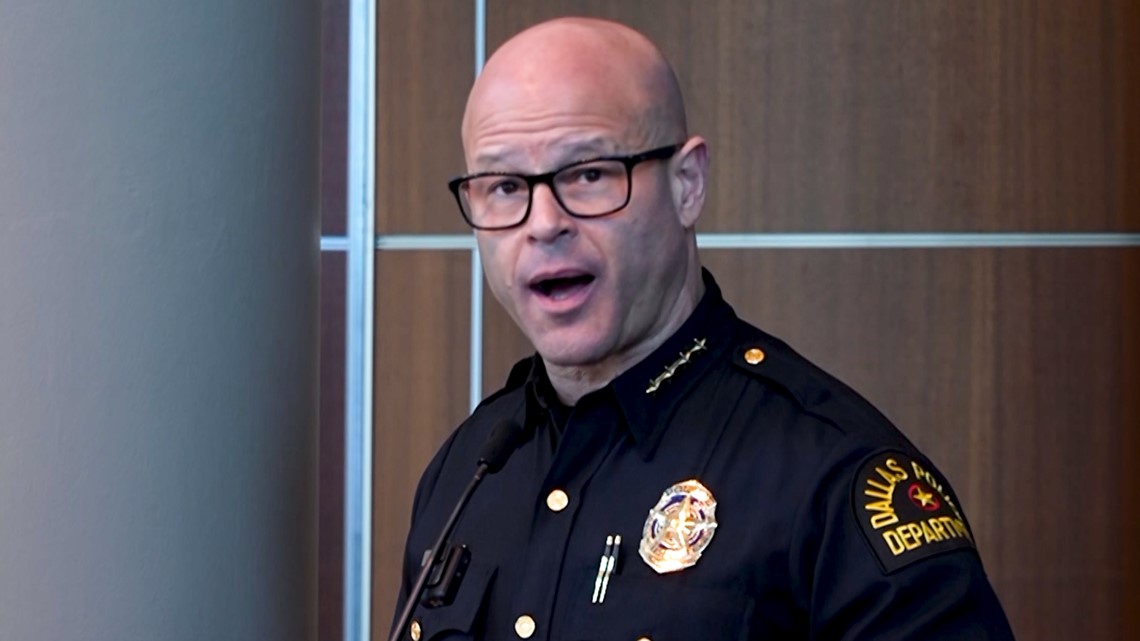 Dallas police chief provides update on officer who was shot while ...
