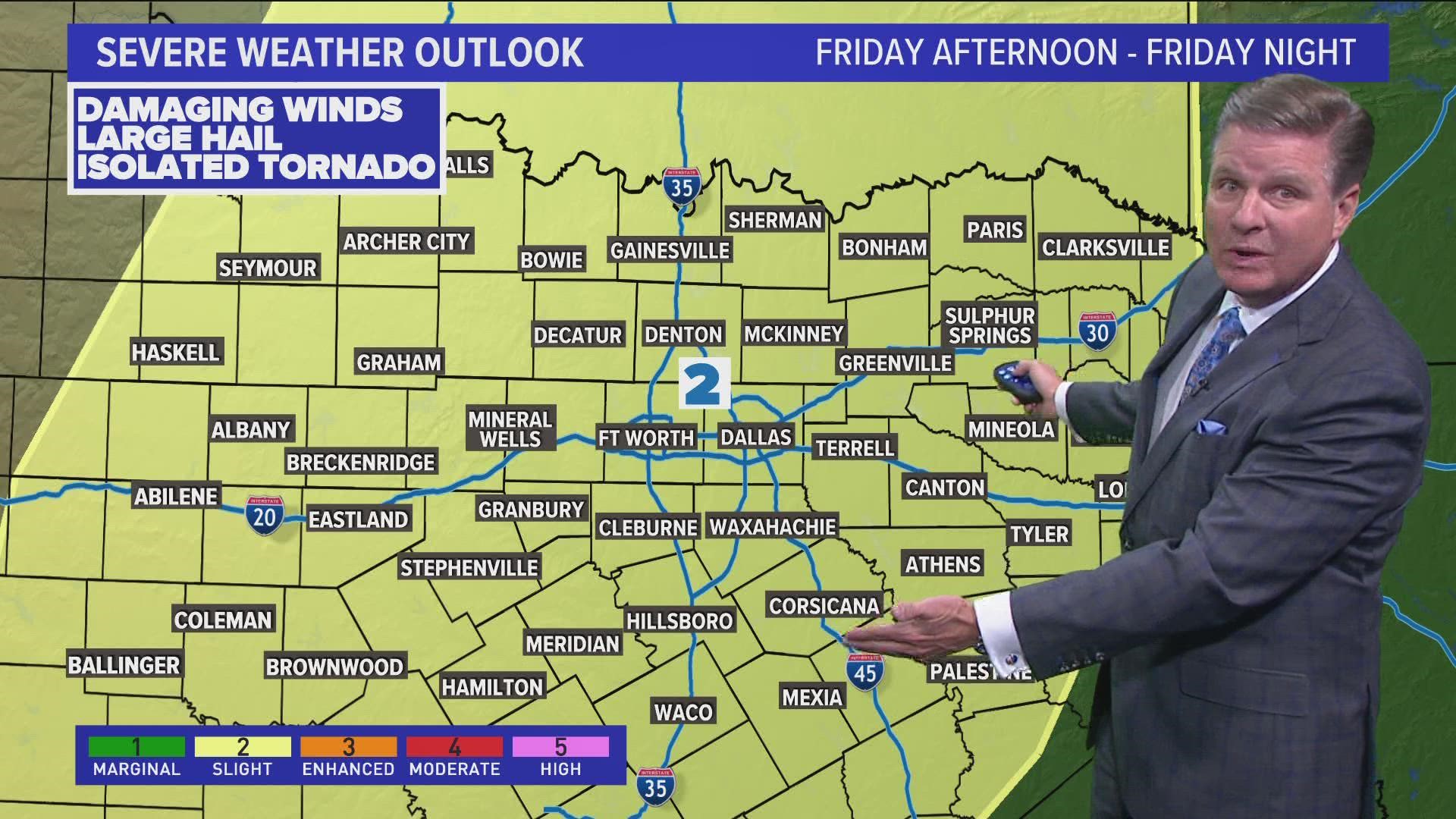 DFW weather: North Texas could see some severe storms on Friday | wfaa.com