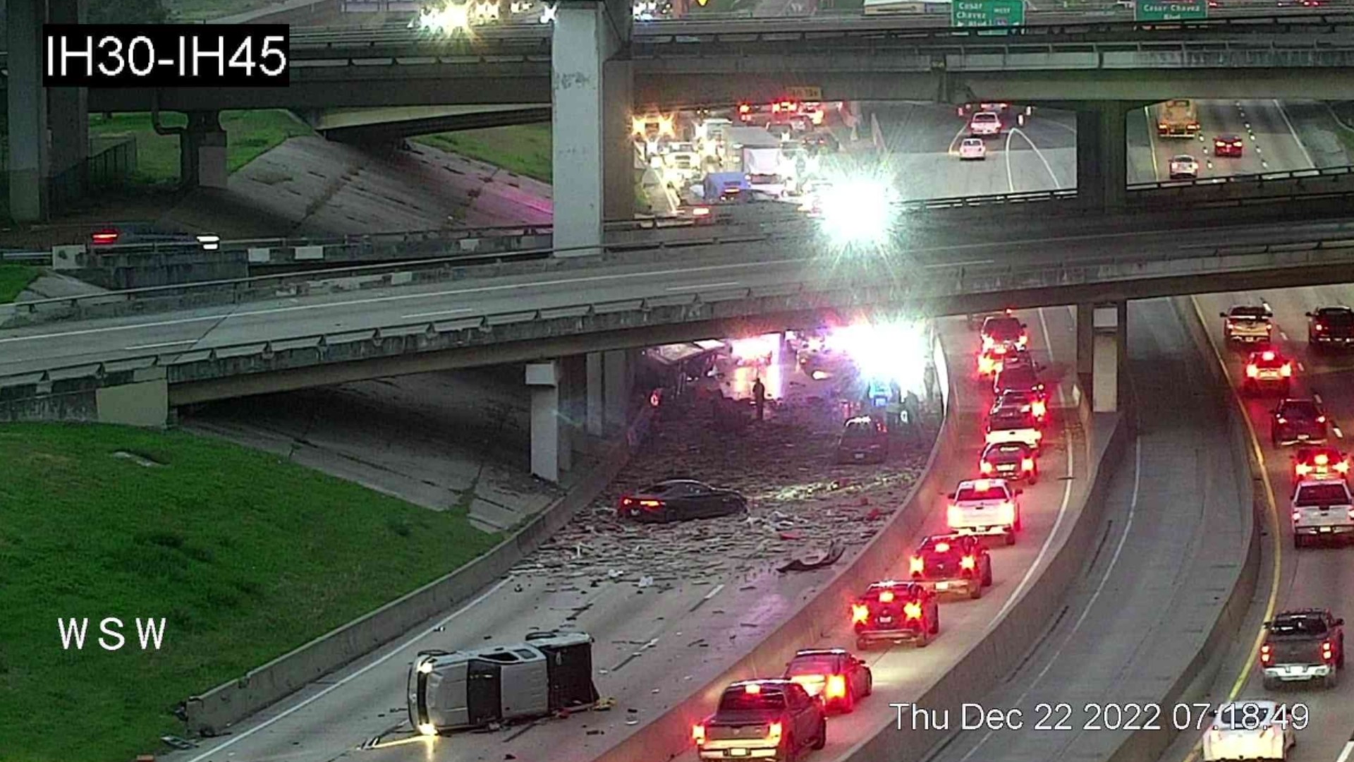 Dallas traffic delays: Crash at Interstate 30 and Interstate 45 | wfaa.com