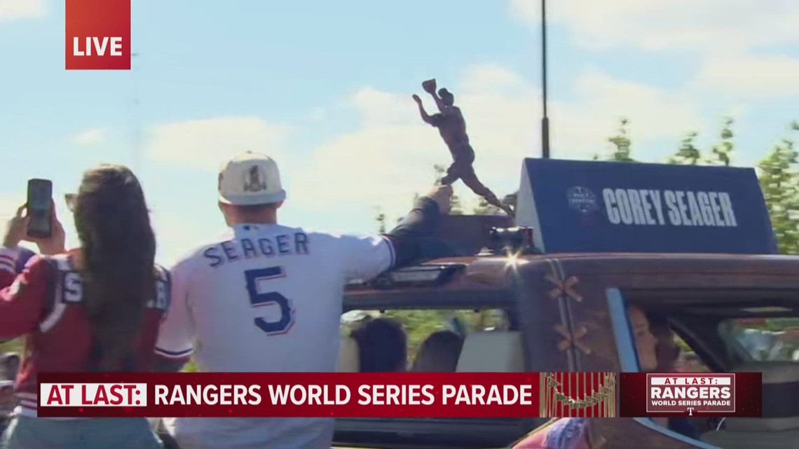 Corey Seager's truck comes through the 2023 World Series championship ...