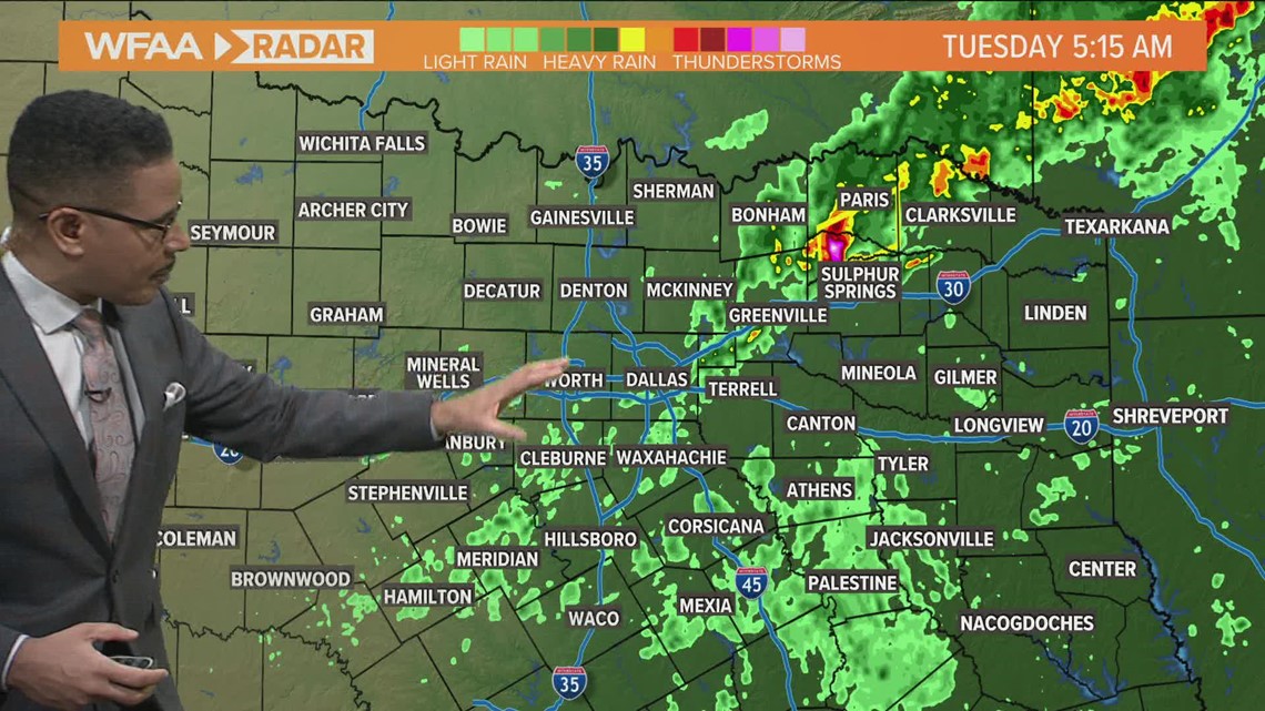 DFW weather: Severe storms move through North Texas ahead of arctic air ...