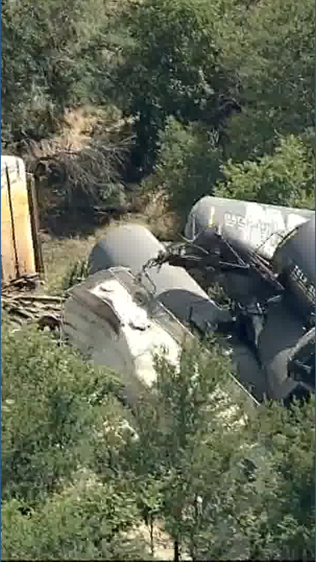 VIDEO: Multiple tanker cars overturned in train derailment in North ...