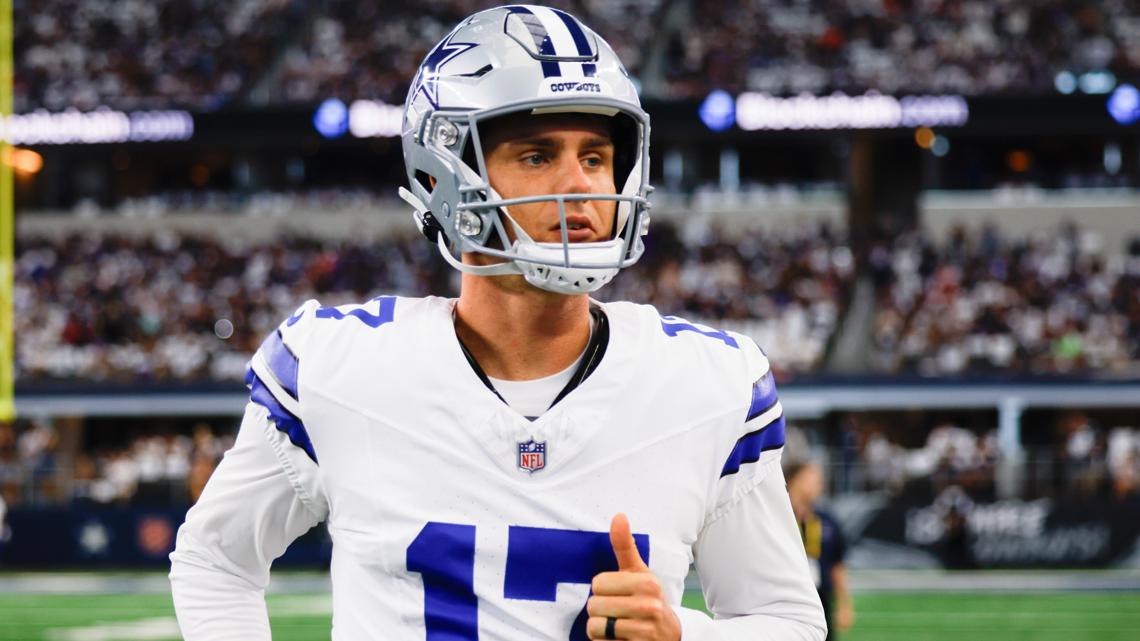 Why did Dallas Cowboys kicker Brandon Aubrey miss practice? | wfaa.com