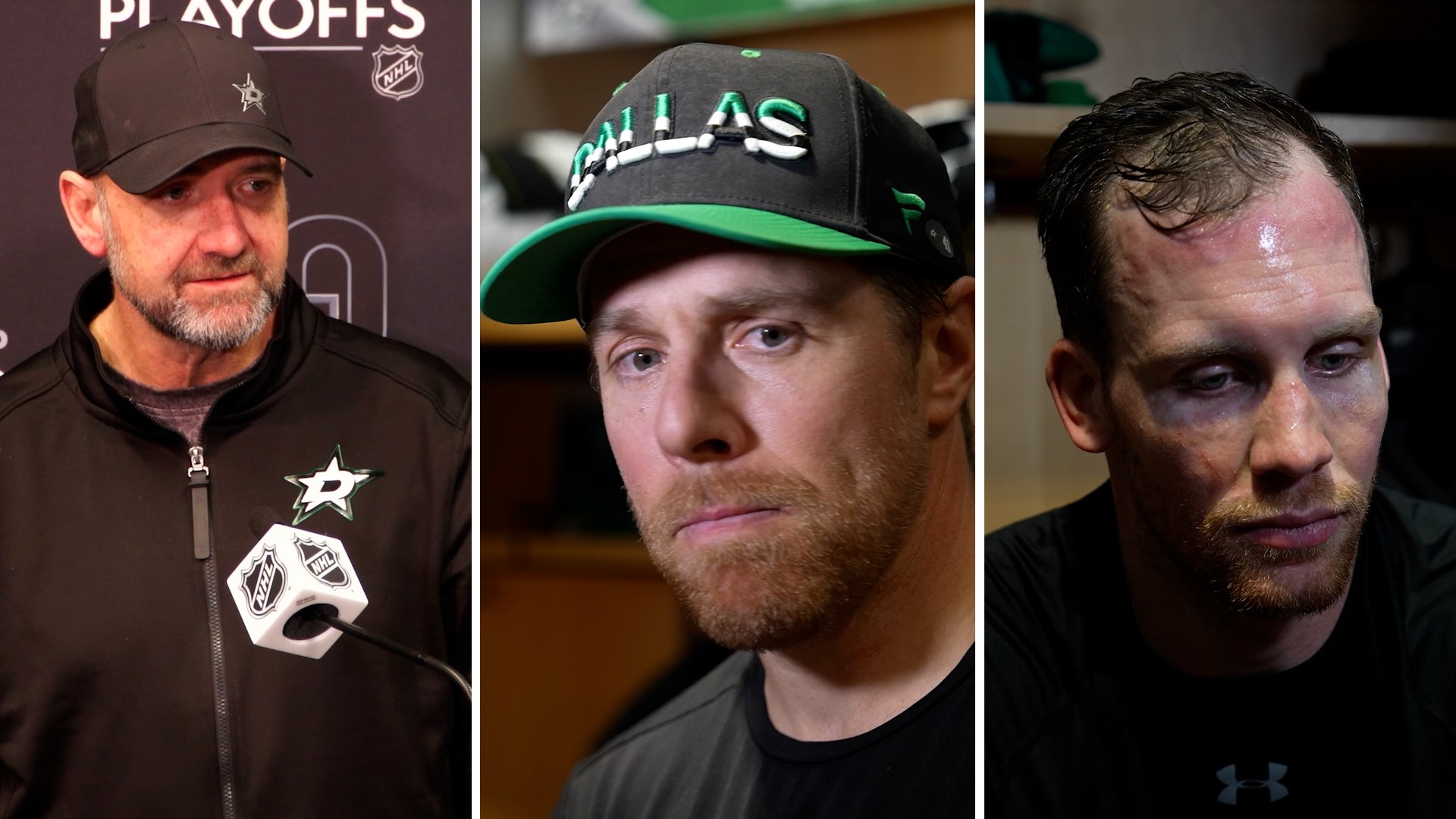 Pete DeBoer, Joe Pavelski, Radek Faksa | Stars-Golden Knights playoffs ...