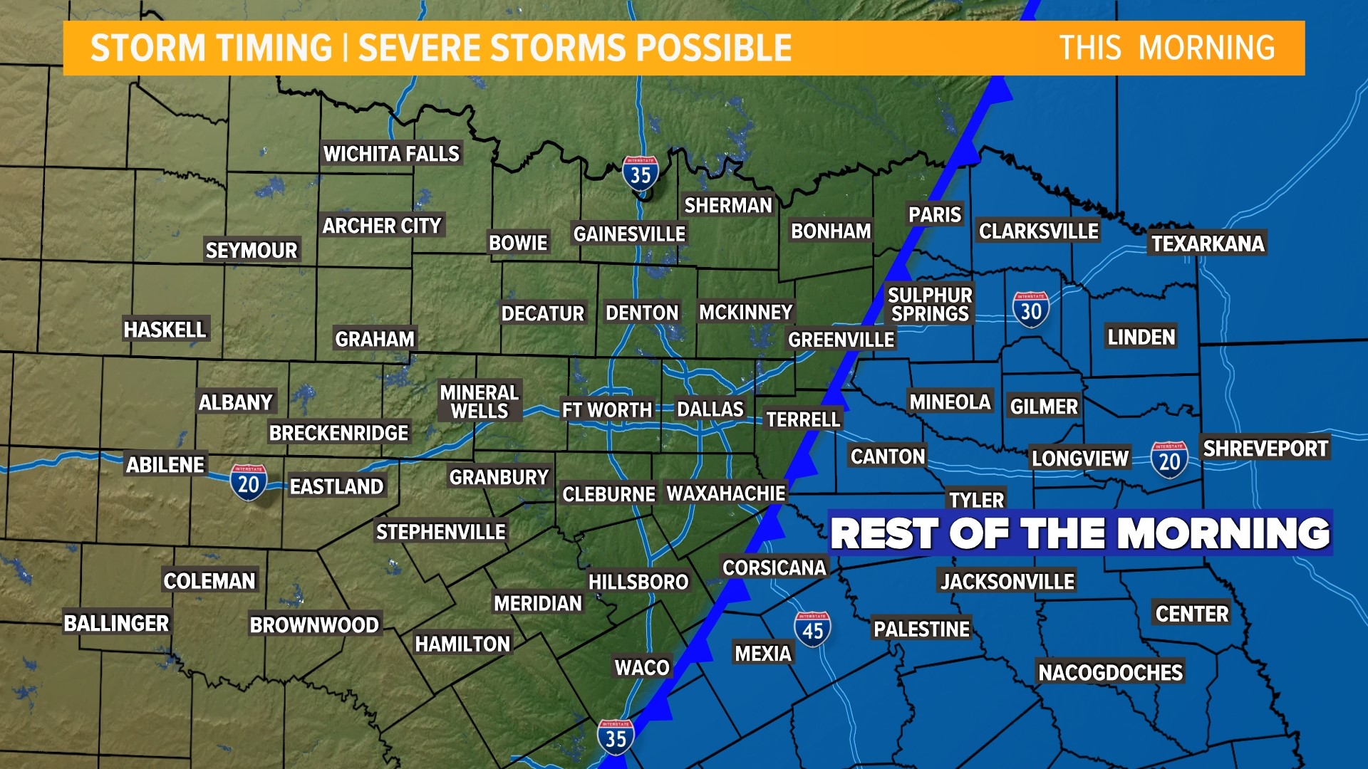 DFW weather: Severe storms in North Texas Wednesday morning | wfaa.com