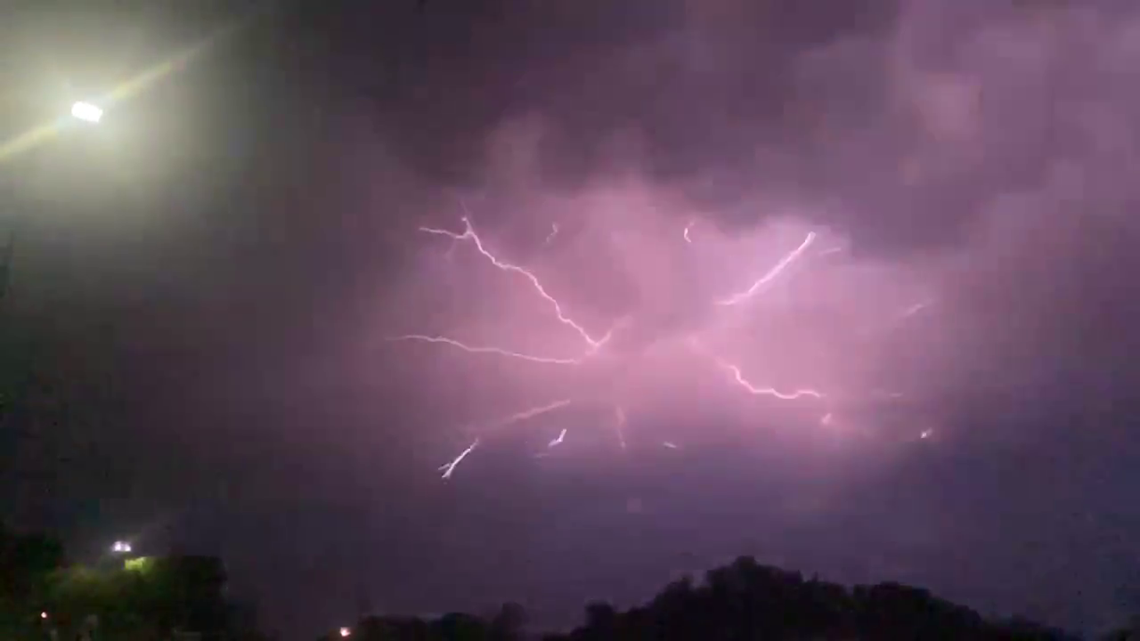 North Texas severe weather: Videos capture lightning shows | wfaa.com