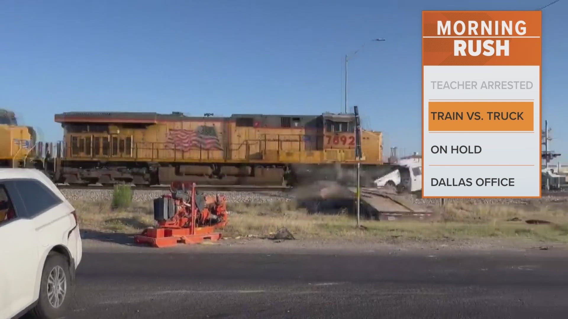 Video: Train collides with truck in Texas following deadly car crash ...