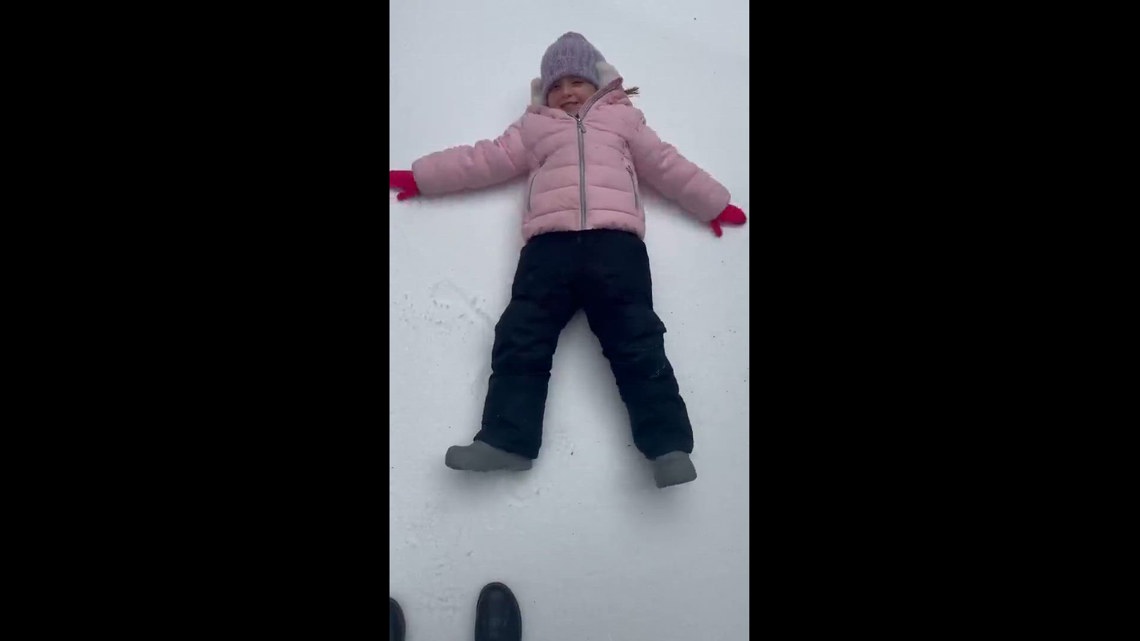 Making snow angels after the Jan. 2026 winter storm in North Texas ...