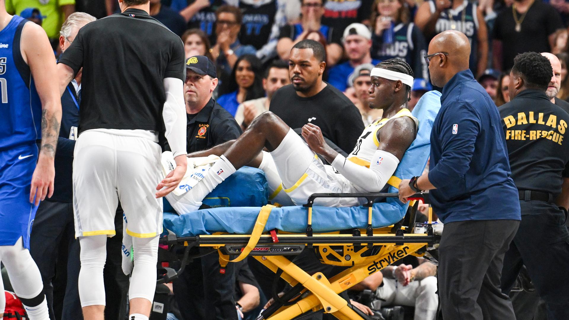 Taylor Hendricks injury: Jazz player wheeled off floor after fall ...