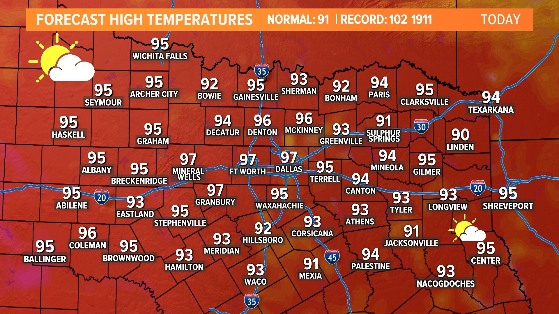 Dallas-Fort Worth weather: Heat, humidity, and isolated storms | wfaa.com