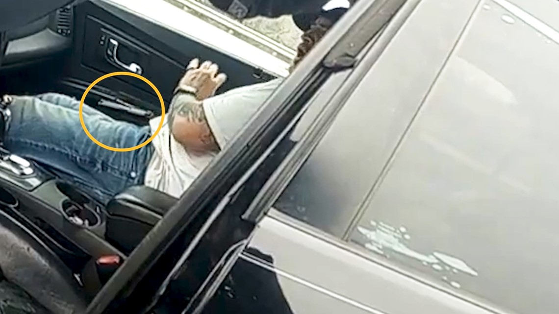 Arlington police release video showing driver pull out gun before ...