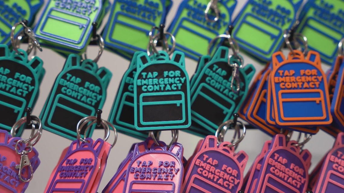 Texas mom creates NFC keychains for emergency school contact | wfaa.com
