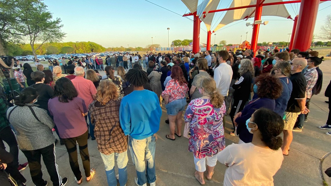 'Our community is suffering': More than 100 attend vigil for Allen ...