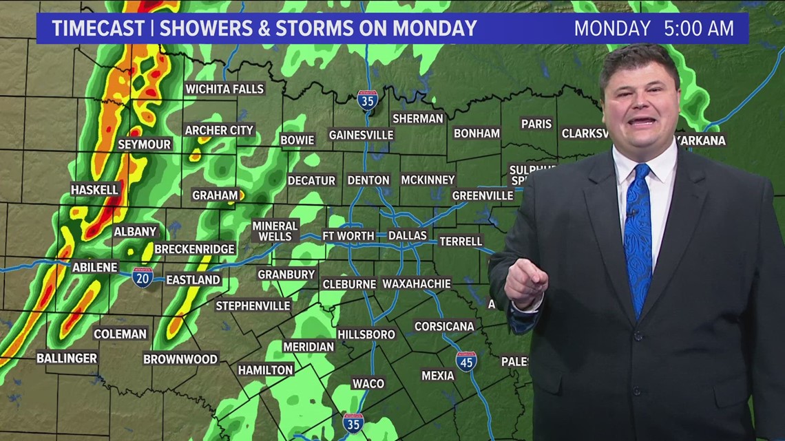 DFW Weather: Rain, storms expected Monday morning; 14 day forecast ...