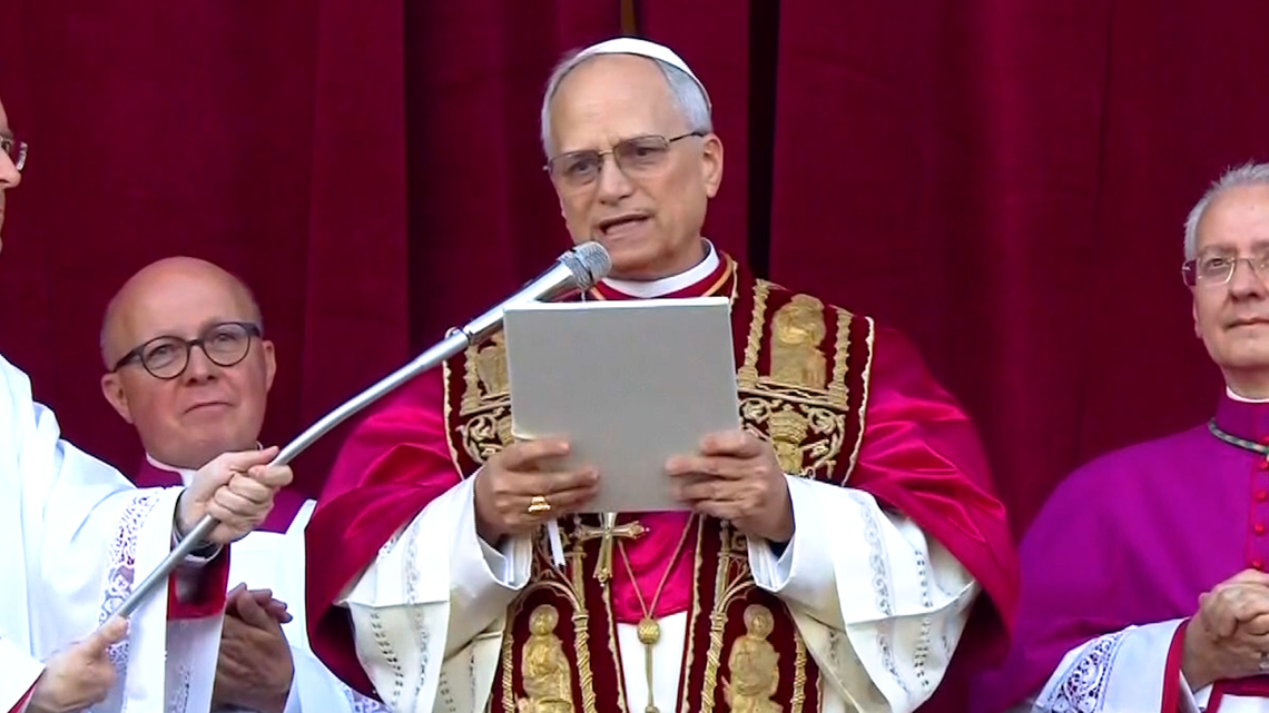 New pope | First message of Pope Leo XIV to the faithful (with English translation) | wfaa.com