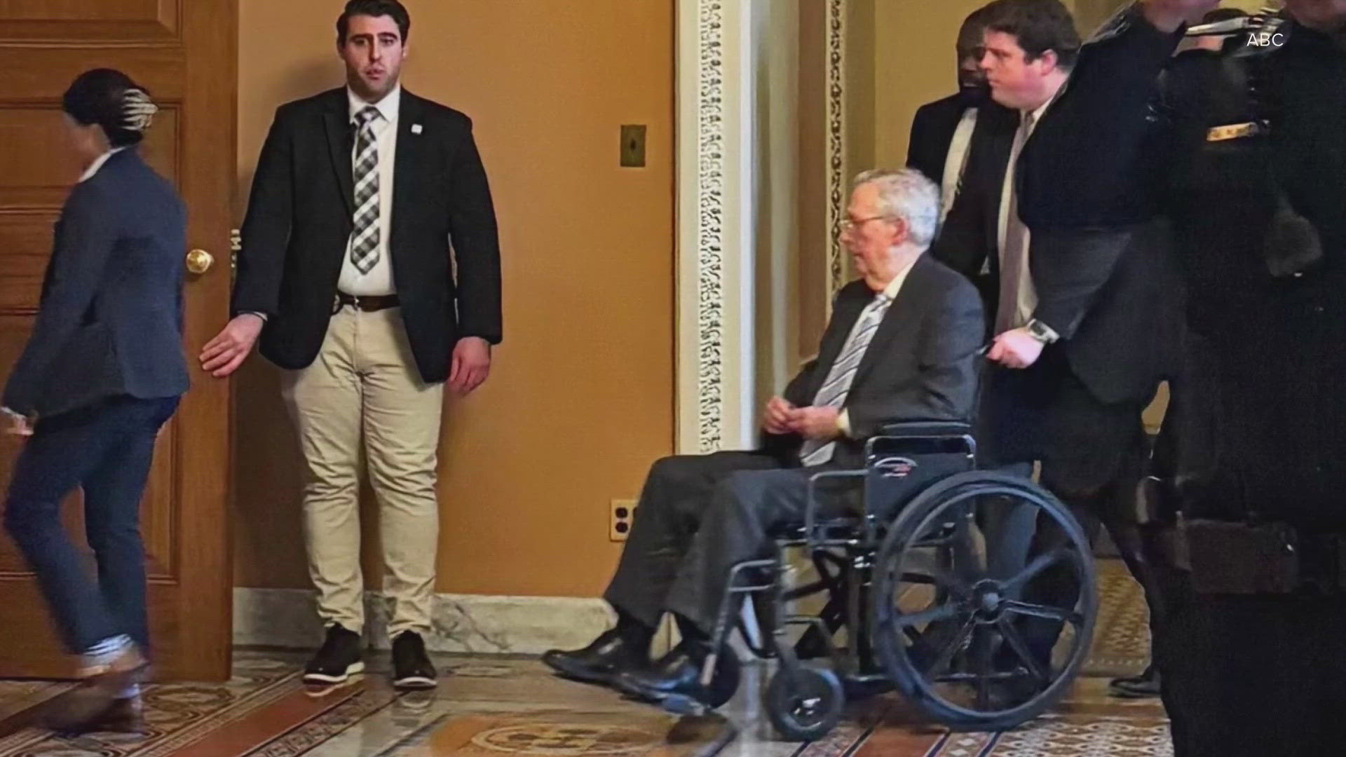 Mitch McConnell slips, falls on steps in Capitol Building | wfaa.com