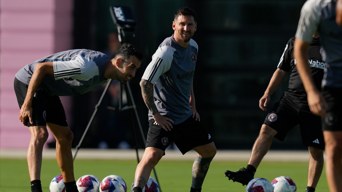 Messi practices with Inter Miami for 1st time since joining club | wfaa.com