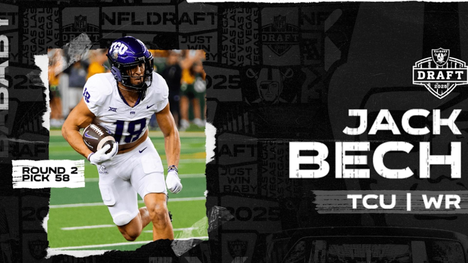 Jack Bech drafted by Raiders, honors late brother's legacy | wfaa.com