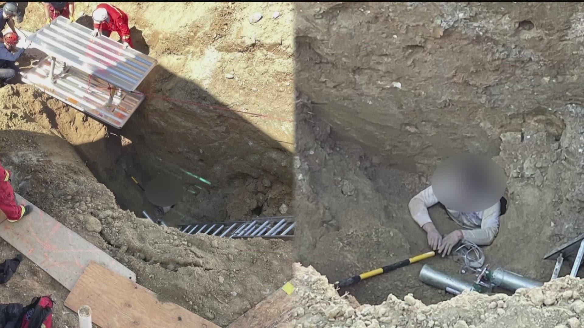 Construction worker trench collapse, rescue in Paulding County | wfaa.com
