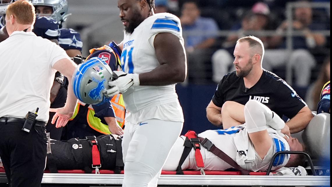 Lions' Aidan Hutchinson has surgery on fractured tibia, fibula | wfaa.com
